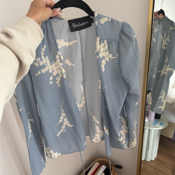 Realisation Par | Tops | Realisation Par Bianca Blue Shirt | Poshmark